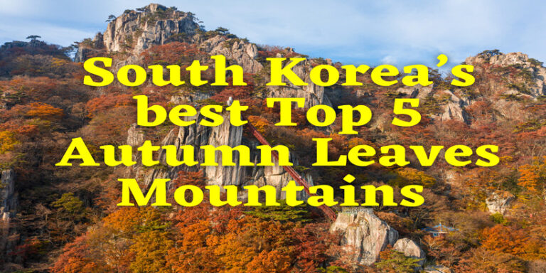 South Korea’s best Top 5 Autumn Leaves Mountains - Etourism Korea DMC